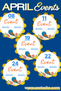 Upcoming Events Poster Template | PosterMyWall