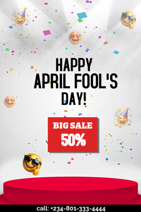 April Fool’s day celebration Sale Template | PosterMyWall