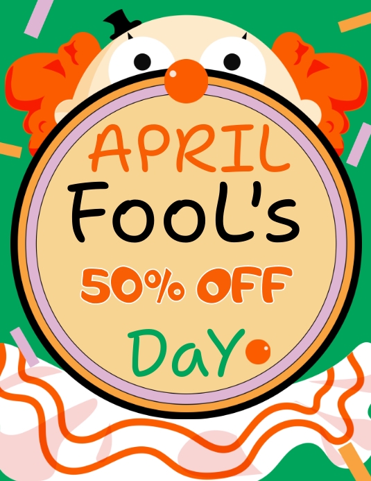 April Fool's 50% Sale Template | PosterMyWall