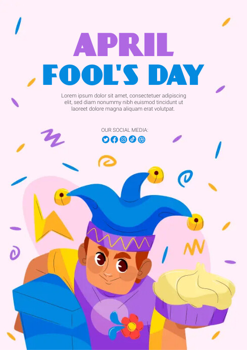 April Fool's Day Celebration Greeting Card Template | PosterMyWall