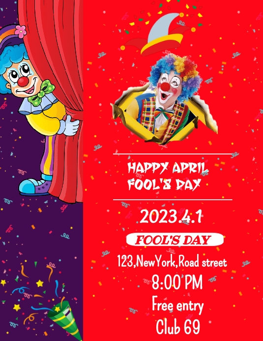 Plantilla de April fool's day flyer | PosterMyWall