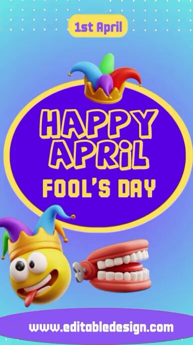 April fool's day video Template | PosterMyWall