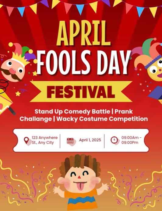 April Fools Day Festival Template | PosterMyWall