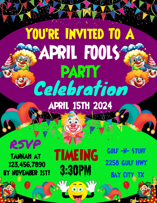Modèle April Fools Day Party Flyer | PosterMyWall