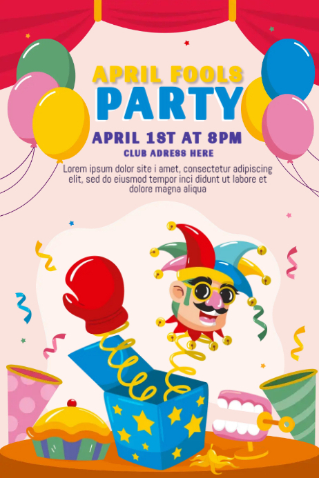 April Fools Day Party Poster Template | PosterMyWall