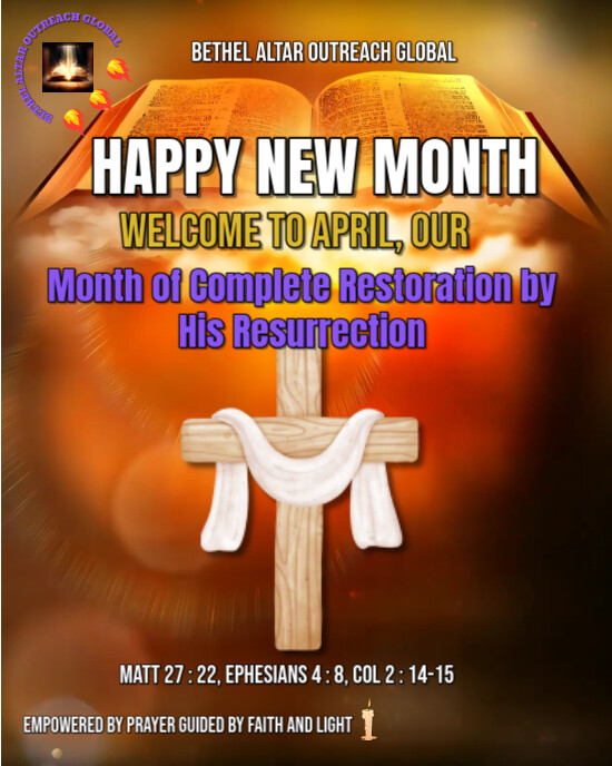 April new month blessings Template | PosterMyWall