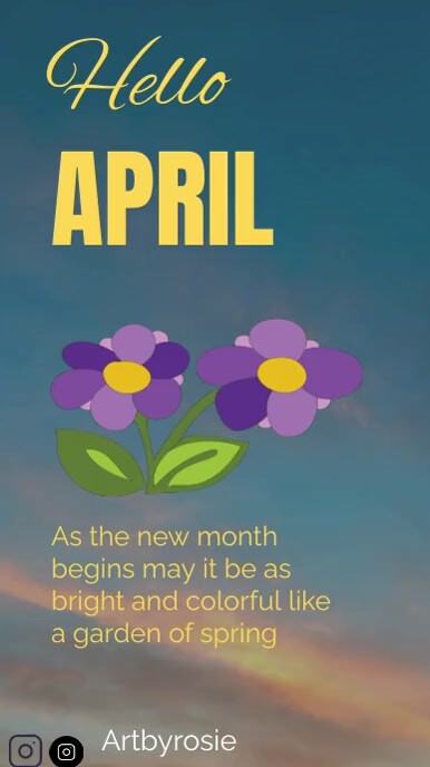 Plantilla de April New month | PosterMyWall