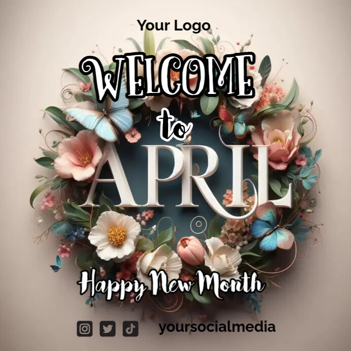 April New Month Poster Template | PosterMyWall