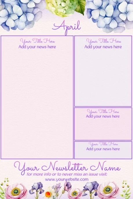 April Newsletter by Paula Template | PosterMyWall