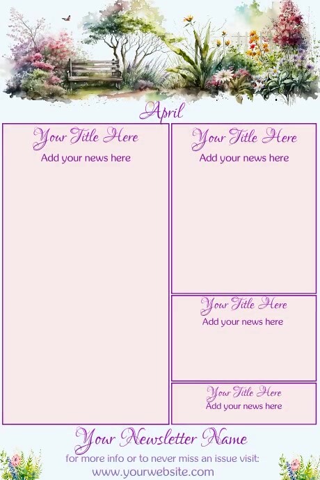 April Newsletter by Paula Template | PosterMyWall