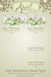 May Shabby Chic Newsletter Template | PosterMyWall