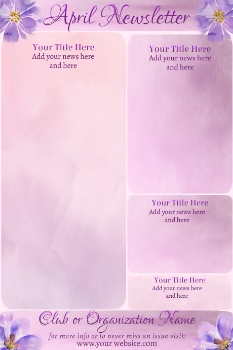 April Newsletter by Paula Template | PosterMyWall