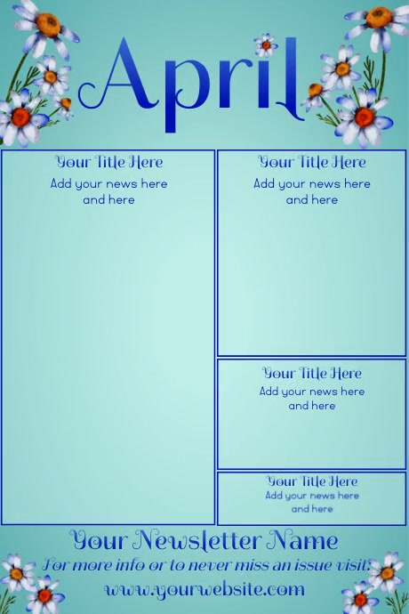 April Newsletter by Paula Template | PosterMyWall