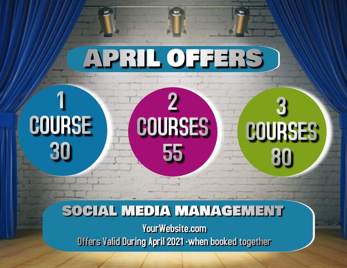 April Offers Courses Online Template | PosterMyWall