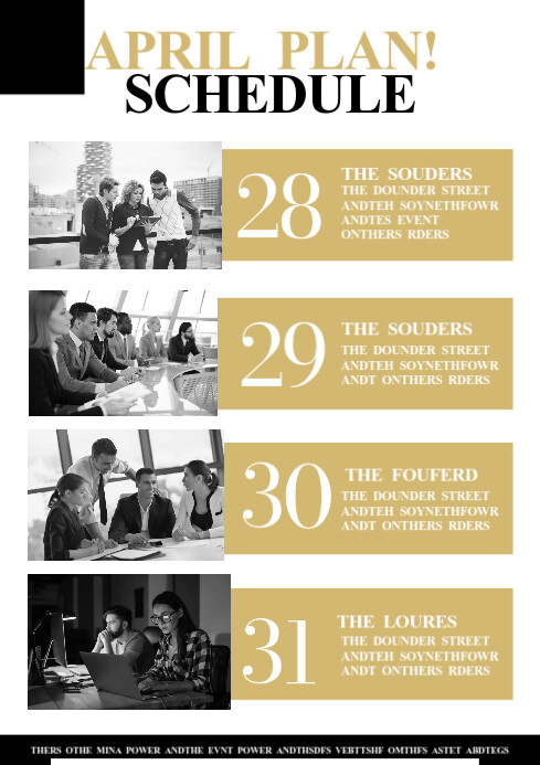 Copy of april plan | PosterMyWall