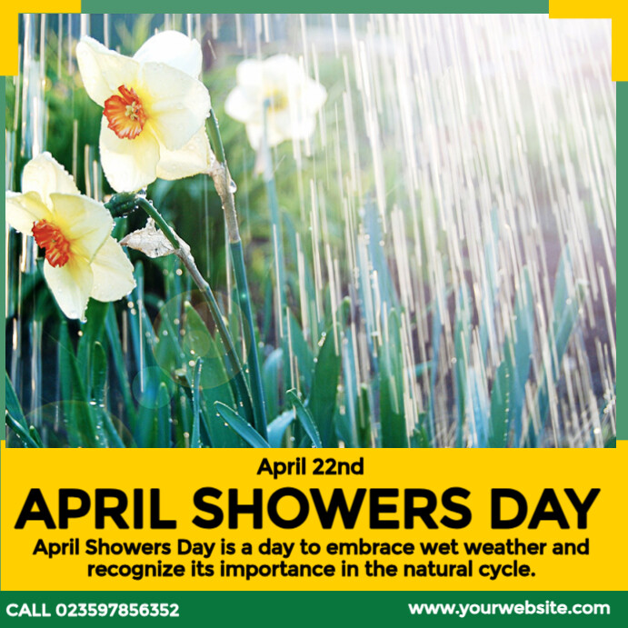 Copy of April Showers Day | PosterMyWall