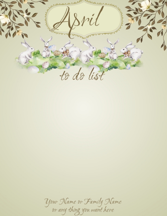 April To Do List Template | PosterMyWall