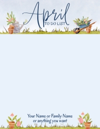 April To Do List Template | PosterMyWall