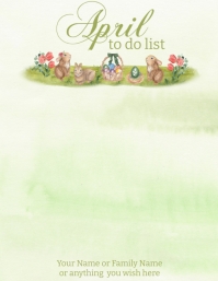 April To Do List Template | PosterMyWall