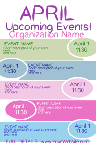 APRIL Template | PosterMyWall