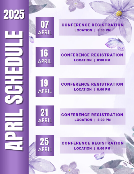 Copy of April upcoming Events | PosterMyWall