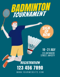 Badminton Tournament Ads Template | PosterMyWall
