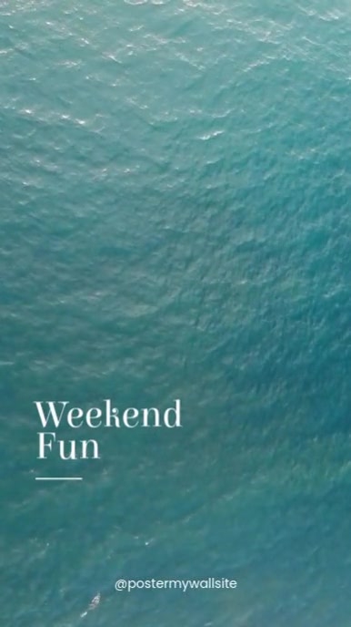 Aqua 3d Happy Weekend Reel Instagram เทมเพลต | PosterMyWall