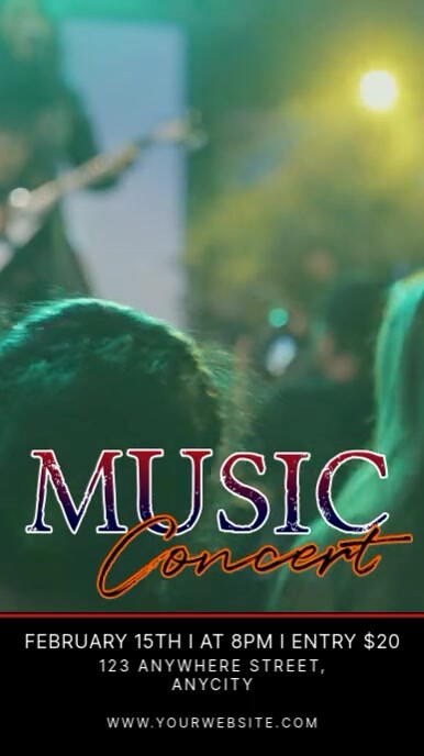 Plantilla de Aqua 3d Music Concert Reel Instagram | PosterMyWall