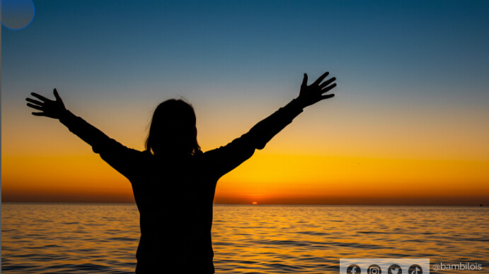 Aqua Abstract Spiritual Prayer Worshiping Digital Display (16:9 ...