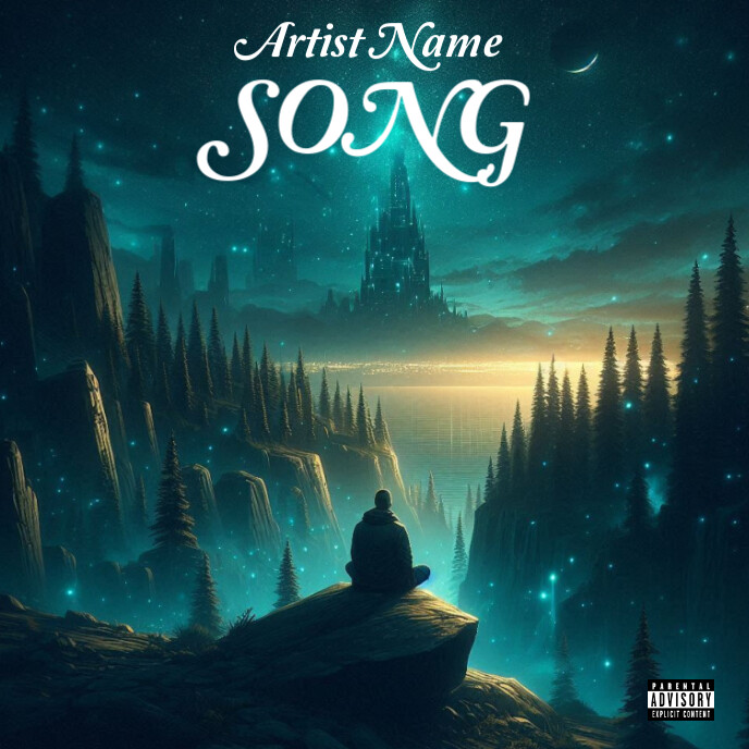 Aqua Alone Man Album Cover Template | PosterMyWall