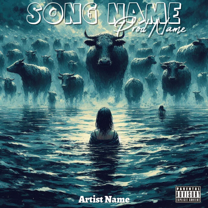 Aqua Alone Sad Girl Artwork Mixtape Cover Sea Album Cover Template ...