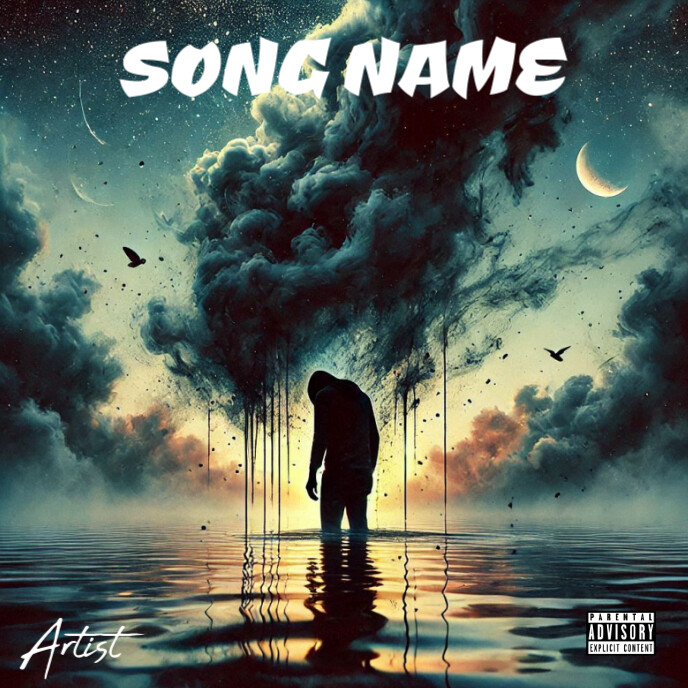 Aqua Best Cover Album Music Art Trap Mixtape Rap Album Cover Template ...