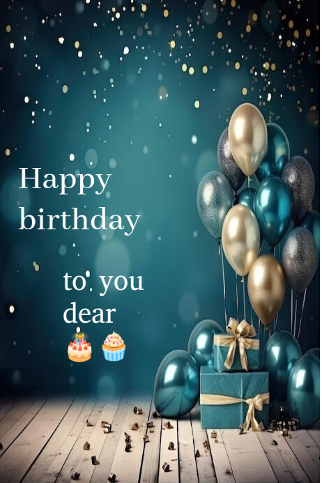 Copy of Aqua Birthday Poster | PosterMyWall