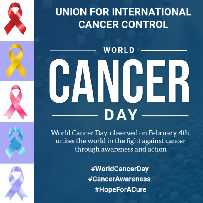 Plantilla de Aqua Cancer Day Instagram Post | PosterMyWall