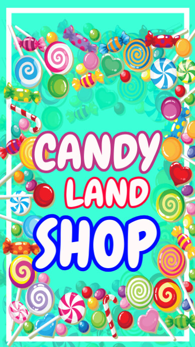 Aqua Candy Land Shop, Pop Logo Instagram Story Template | PosterMyWall