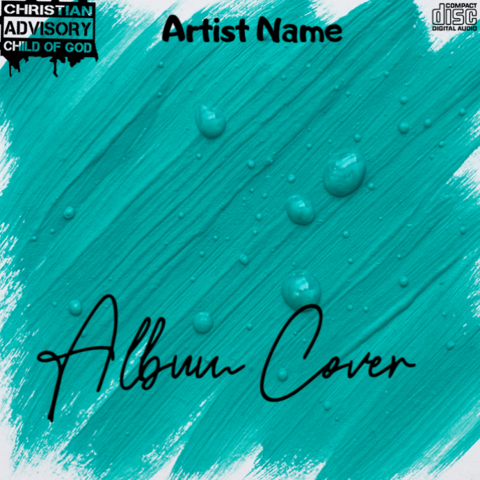 Aqua Cd mixtape album cover art work template | PosterMyWall