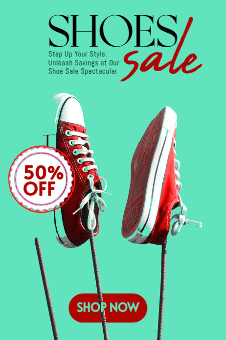 Modèle Aqua Ceria Shoes Sale Poster | PosterMyWall
