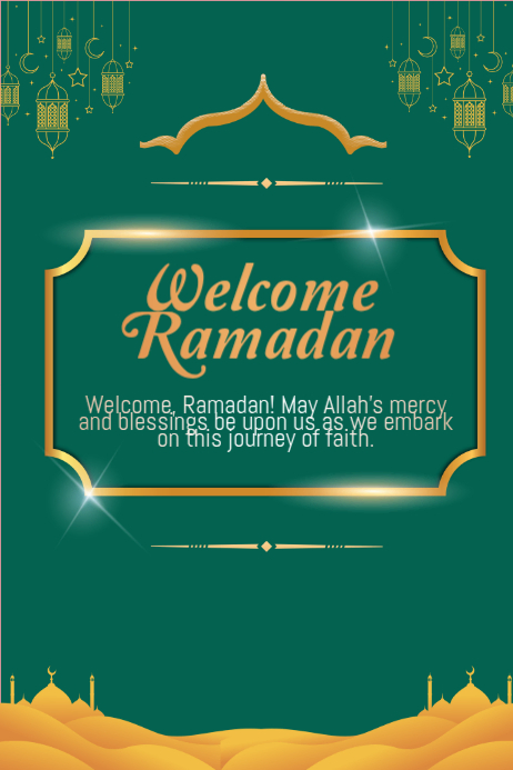 Aqua Ceria Welcome Ramadhan Poster Template | PosterMyWall