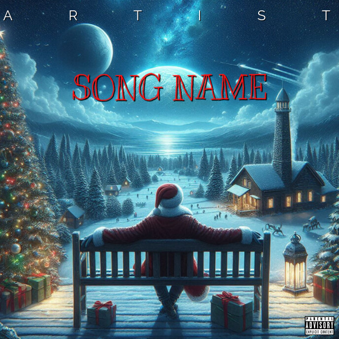 Aqua Christmas Album Cover เทมเพลต | PosterMyWall