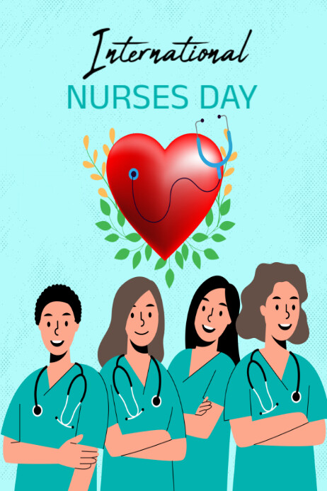 Aqua Collage Nurse Day/heart/business/brand/icon/international Nurses ...