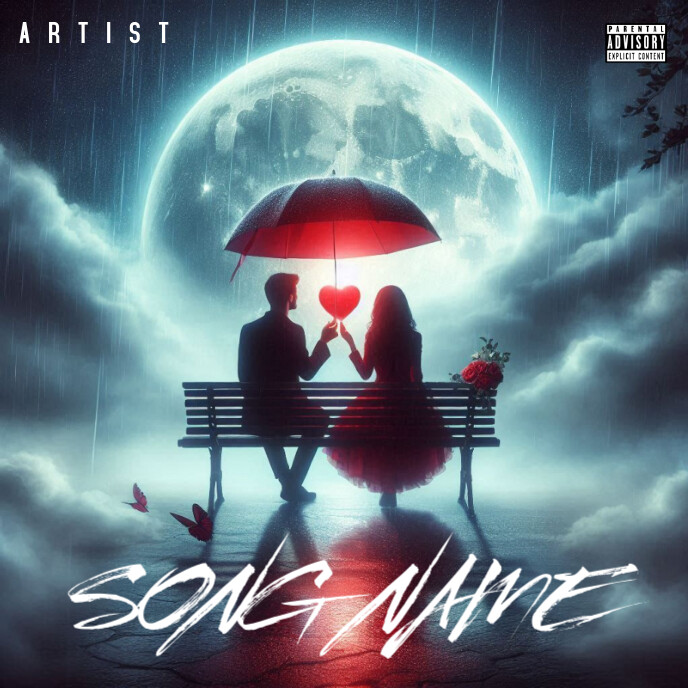 Plantilla de Aqua Couple Love Mixtape Album Cover Album Cover ...