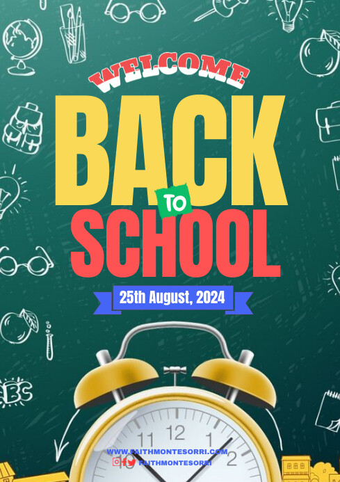 Plantilla de Aqua Editable A4 Back to School Flyer | PosterMyWall