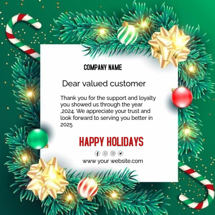 Aqua Floral Customer Appreciation And Warm Wishes Instagram Post ...
