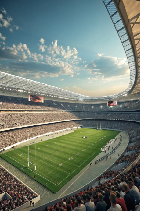 Aqua Football Stadium Poster Template | PosterMyWall