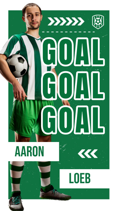 Aqua Futuristic Goal Soccer Player Instagram Template | PosterMyWall