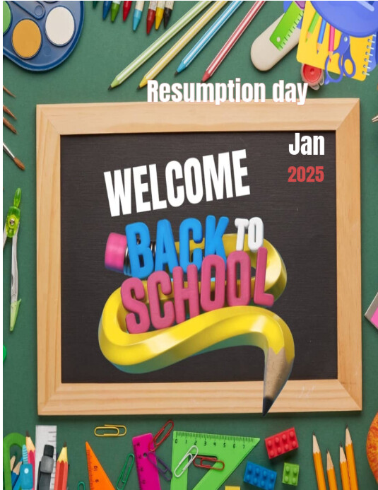 Copy of Aqua Futuristic Resumption Day Flyer (us Letter) | PosterMyWall