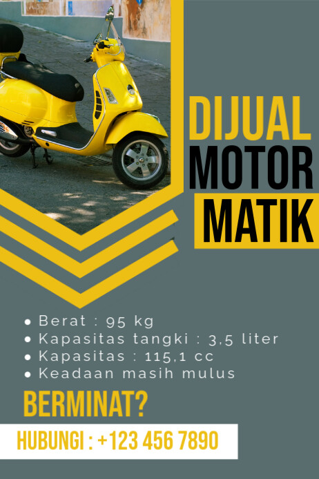 Aqua Futuristik Motorcycle Sell Poster Template | PosterMyWall