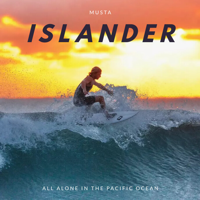 Aqua Gradient Blue Album Cover Template | PosterMyWall