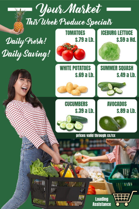 Copy of Aqua Grocery Store Weekly Sales Ad Poster | PosterMyWall