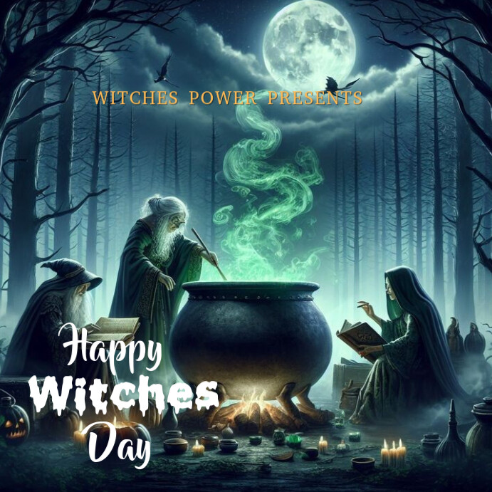 Plantilla de Aqua Grunge Witches Day Instagram Post | PosterMyWall